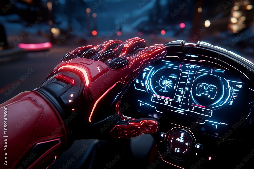 Cyberpunk-themed segmentation data interface, with neon colors and ...