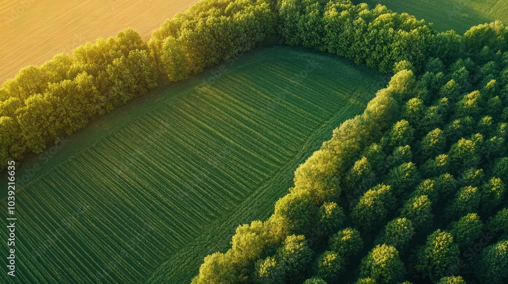 A carbon farming field where cover crops, trees, and perennial plants ...