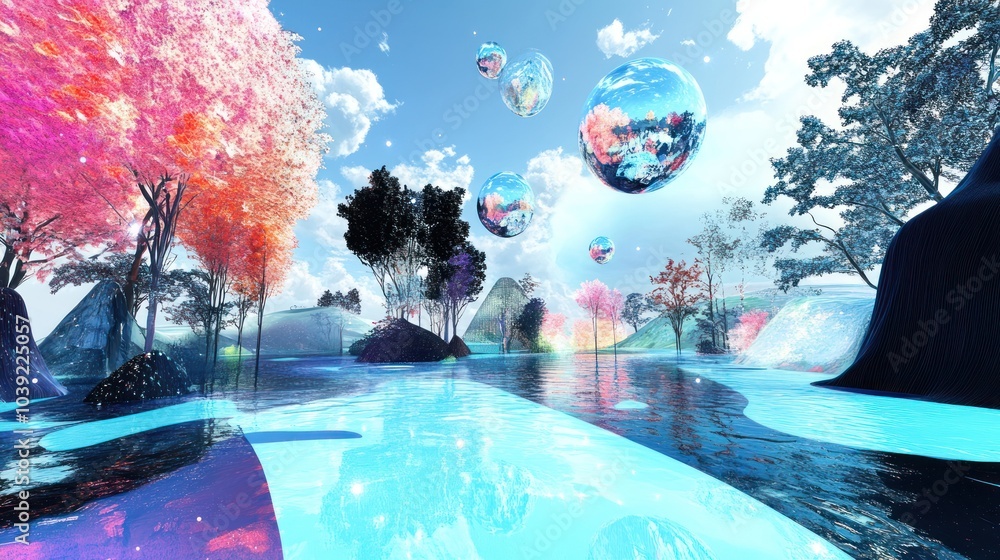 A cutting-edge virtual reality art exhibit where users manipulate ...