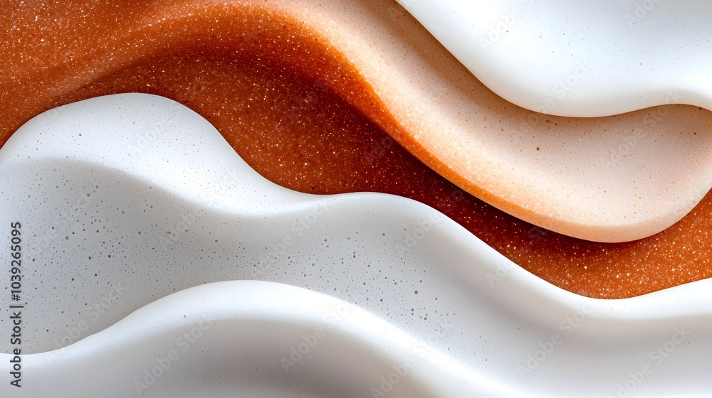 Organic 3D clay texture with soft imperfections and natural tones ...
