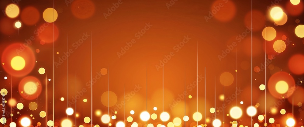 warm, glowing background with a vertical layout. It is dominated by a ...