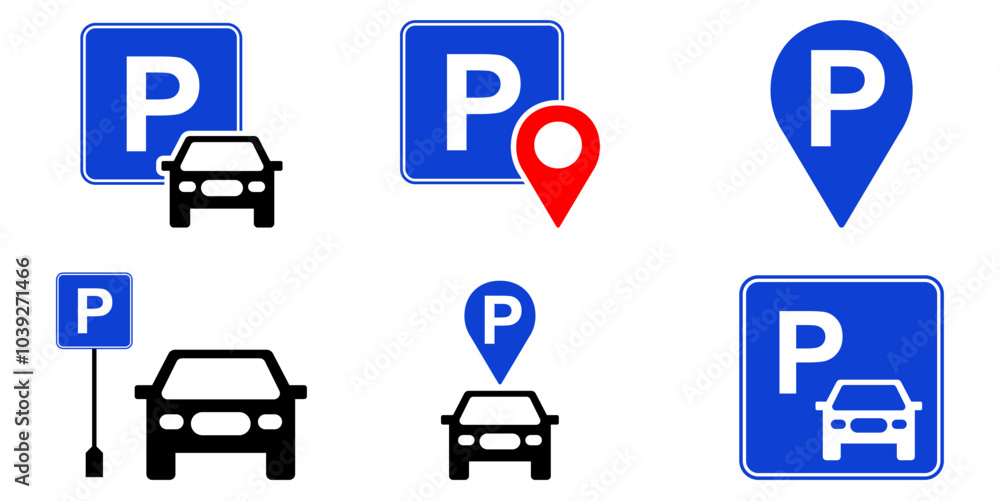 editable car parking area location, parking place direction, Public car ...