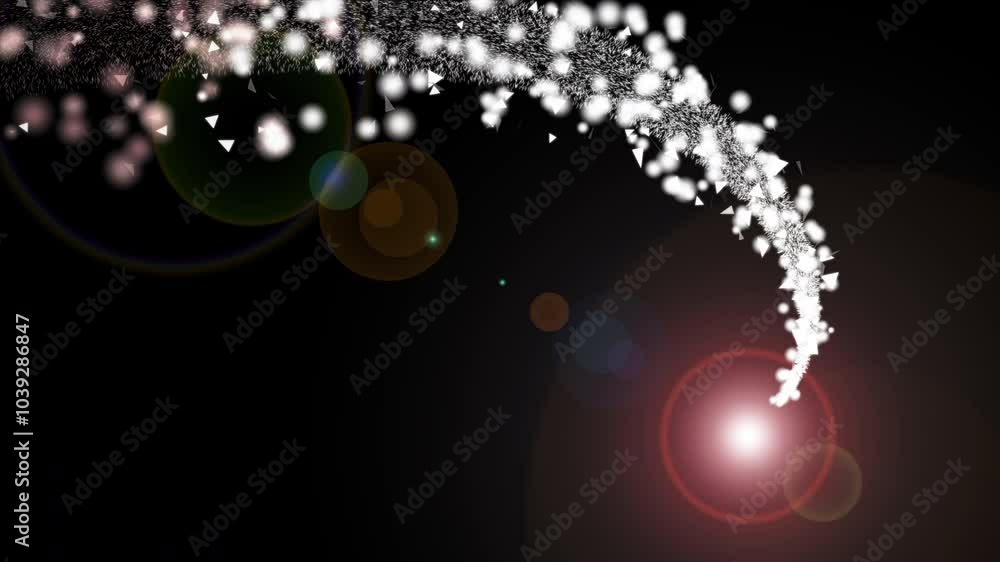 Magician's wand with golden light effects on a black background ...