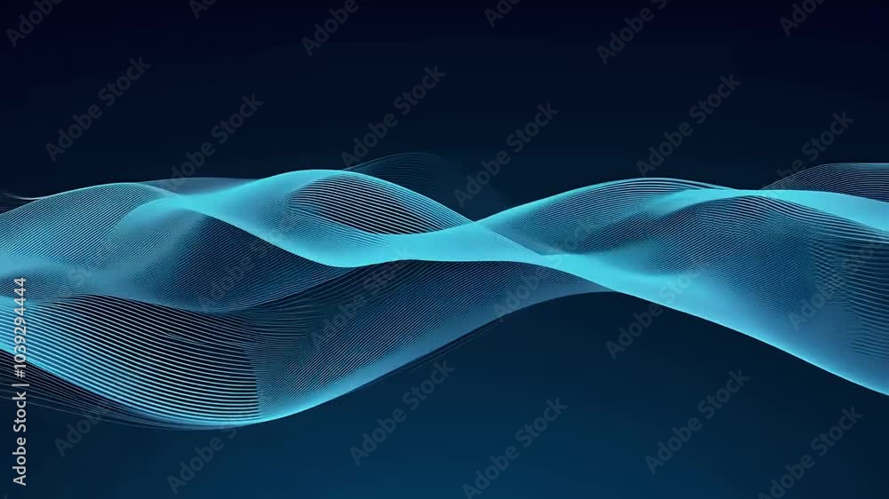 futuristic motion background features wavy lines that create clean ...