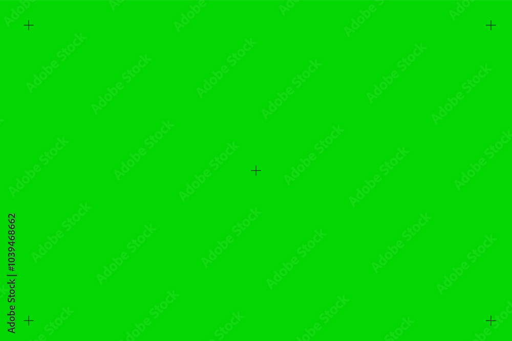 Green screen chroma key background, viewfinder camera frame, video film ...