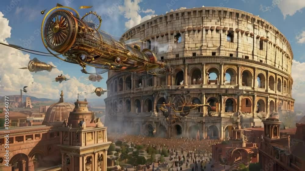 Historical Reimagining: "A steampunk version of ancient Rome, with ...