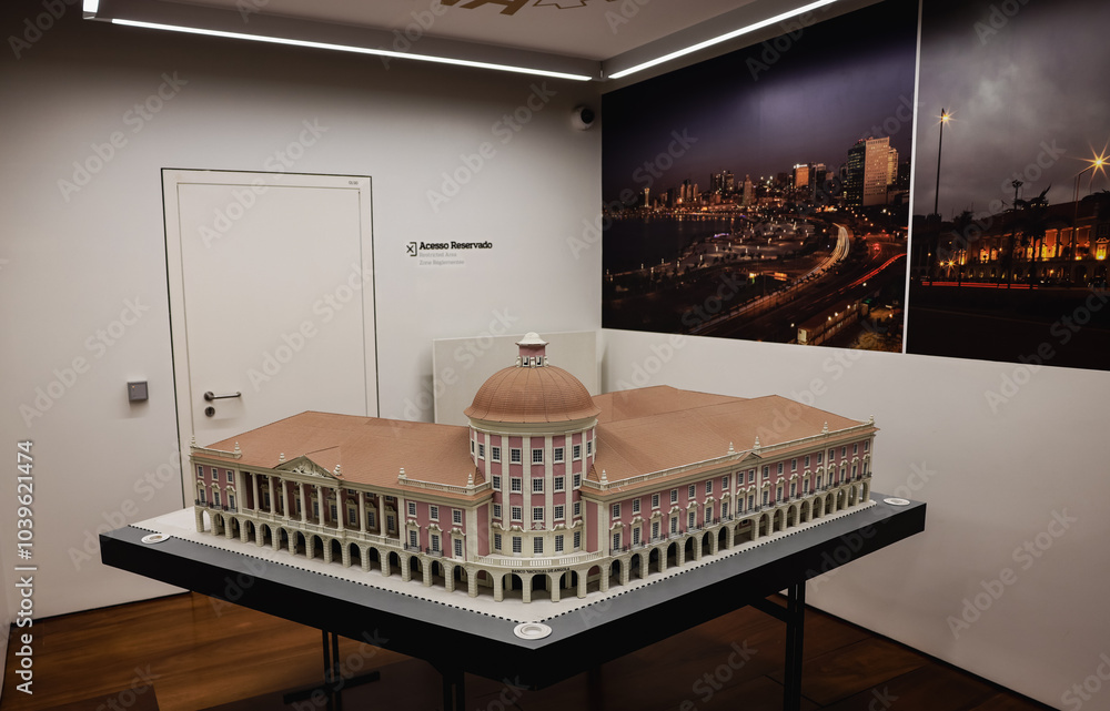 Luanda, Angola - May 17, 2024: Detailed scale model of a significant ...
