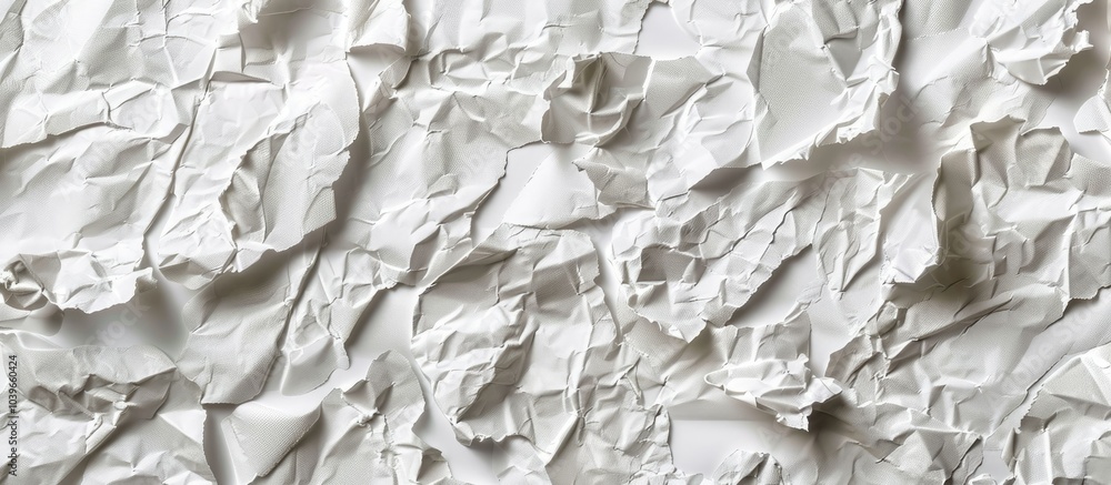 White paper mache background texture made of paper pulp and textiles ...