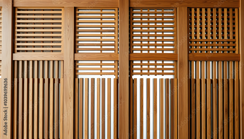 Decorative wooden partition for the interior. Wooden slatted panels ...