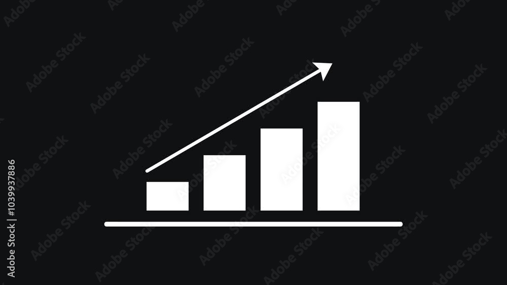 animated graphic chart of fast growing businesses in the market with ...