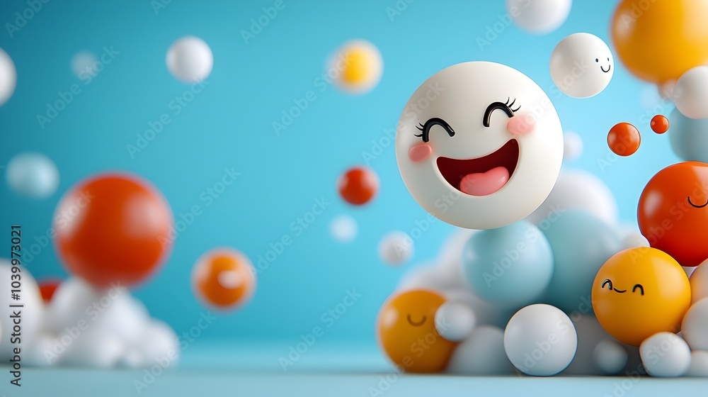Mesmerizing visual pack featuring a dynamic layout of abstract emoji ...
