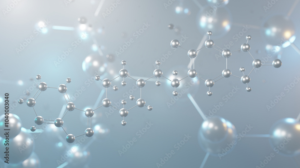 ziprasidone molecular structure, 3d model molecule, atypical ...