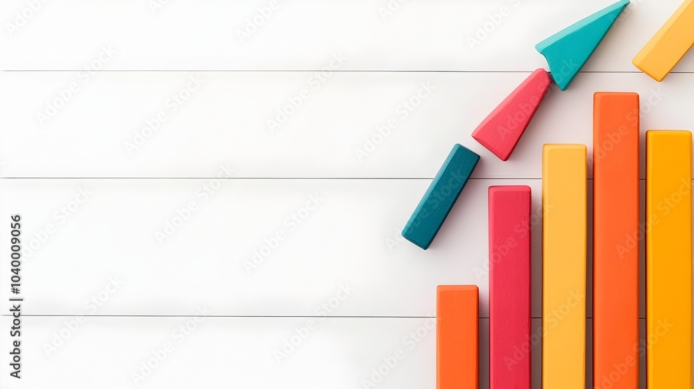 Vibrant and dynamic data visualization featuring bold line charts ...