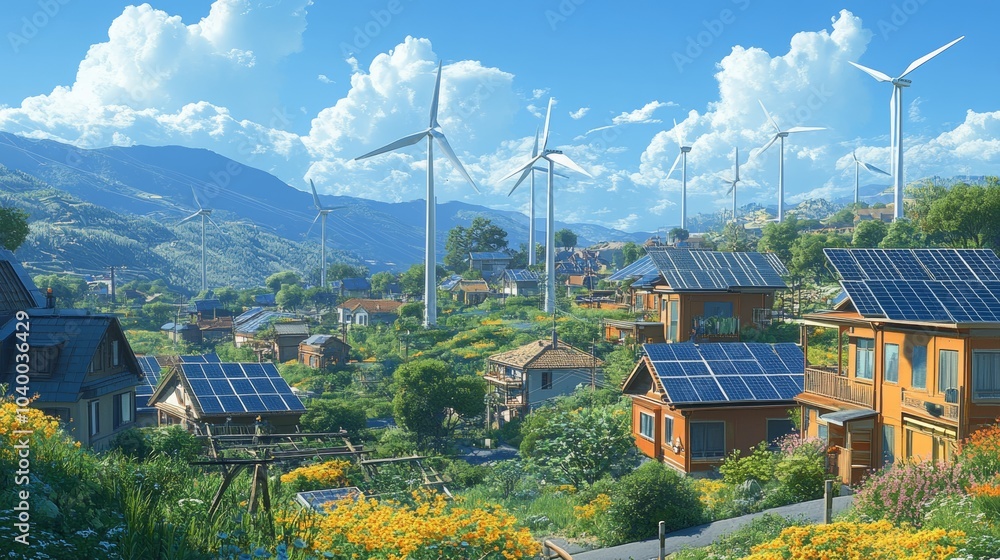 Sustainable Haven, a small town thriving with wind turbines and solar ...