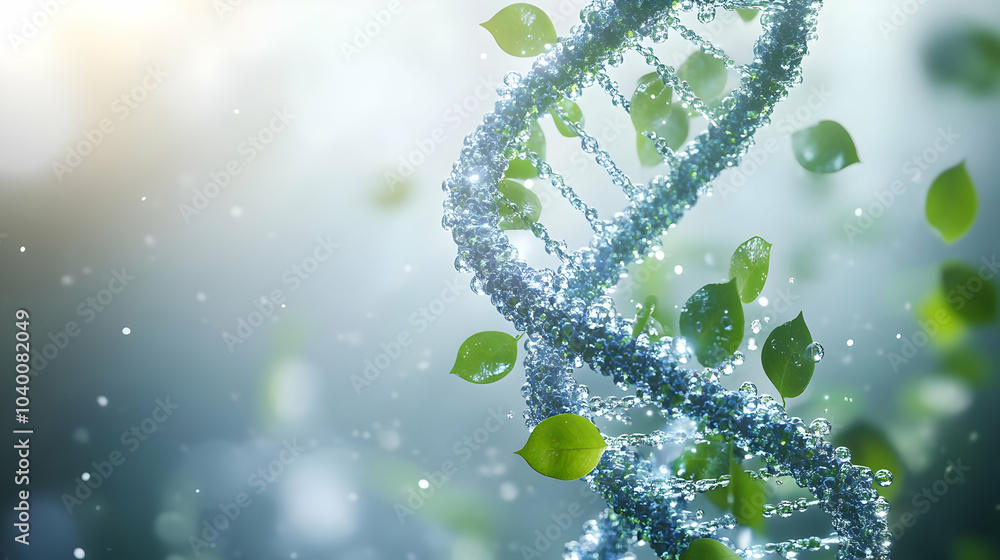 3D DNA Helix Environmental Financial Symbols Tracking Shot Integrating ...