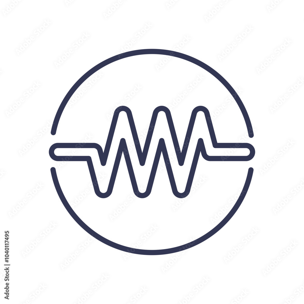 Waveform in a circle symbolizes resistance in electrical circuits ...