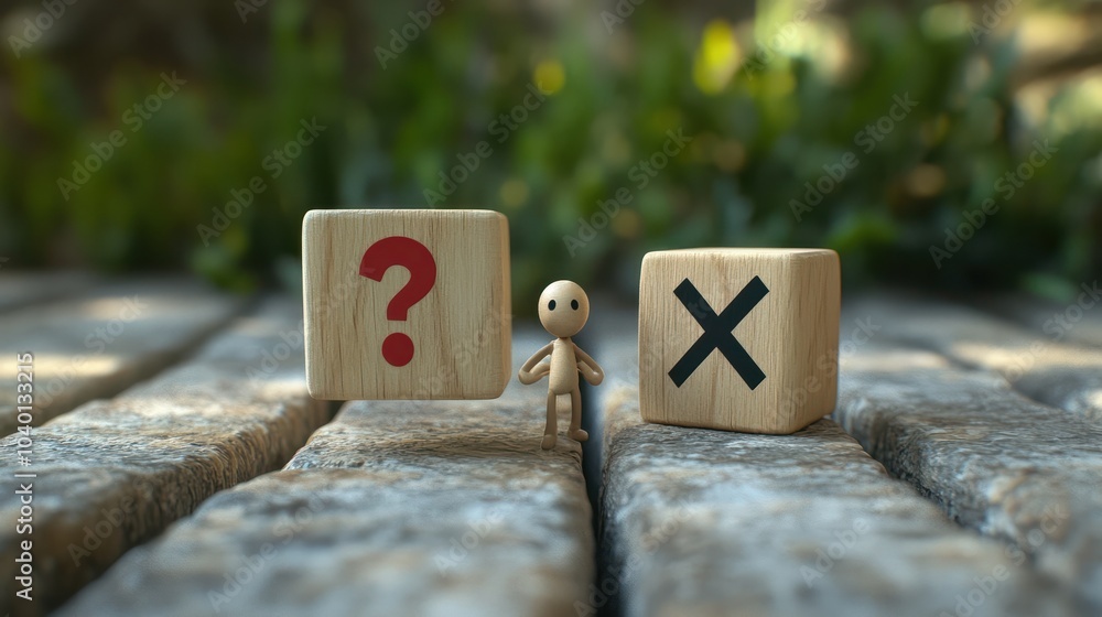 Decision making and choosing between the right and wrong. Confusion ...