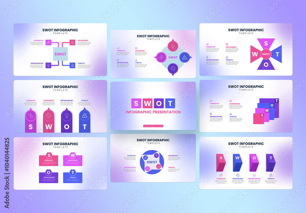 Swot Analysis Infographic Presentation Template Stock Template | Adobe ...