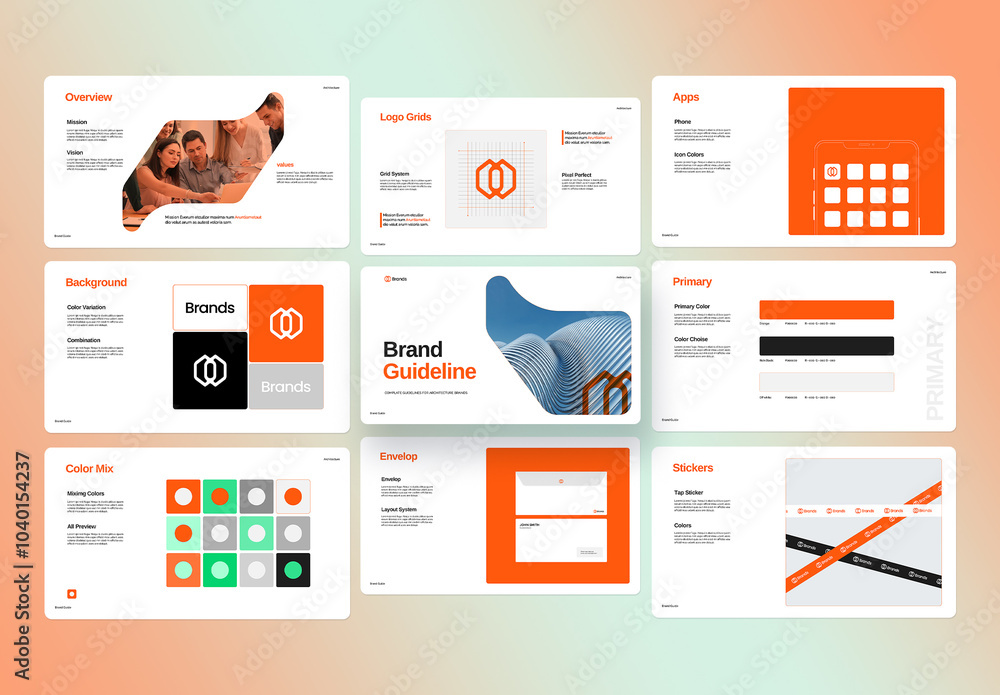 Architecture Brand Guidelines Template Stock Template | Adobe Stock
