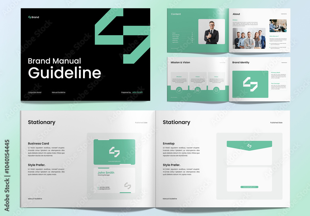 Brand Manual Guidelines Layout Stock Template | Adobe Stock