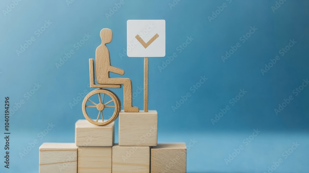 Symbol for equal rights of persons with disabilities. Man, disability ...
