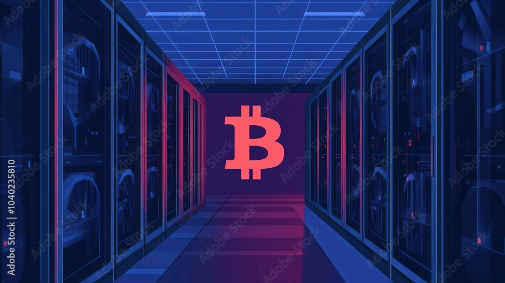 Digital Mining Hub, a vast array of high-performance machines humming ...