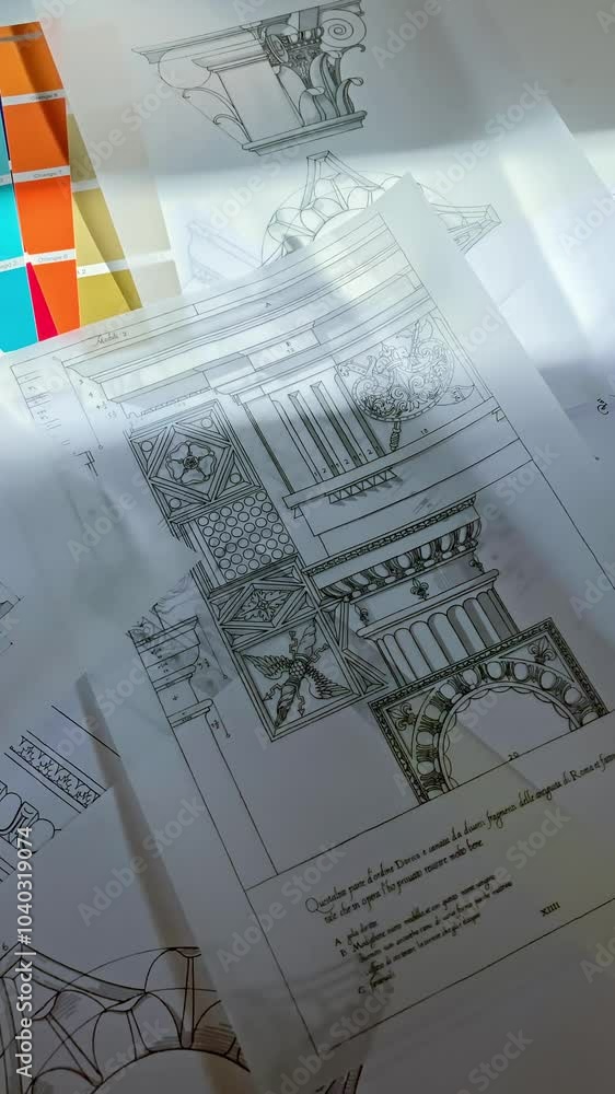 blueprints - drawings of antique architecture - drawings of antique ...