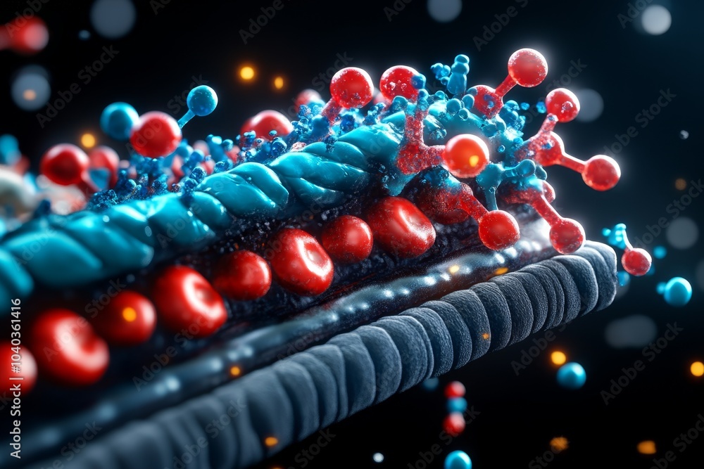 Protein receptors and ion channels in the human cell membrane, with ...
