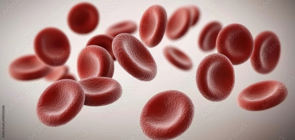 Red blood cells clustered together, surrounded by plasma, illustrating ...