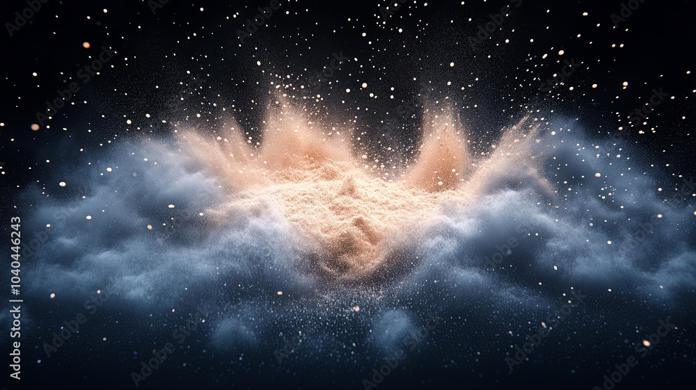 Mystical powder texture in motion for futuristic art projects Stock ...