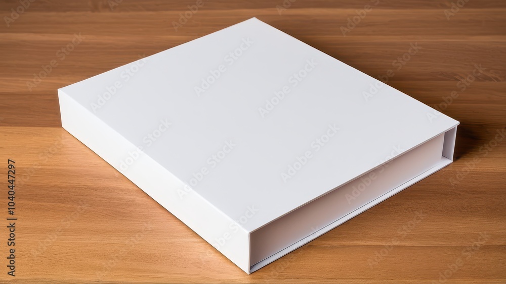 Realistic book slipcase mockup featuring a customizable cover and spine ...