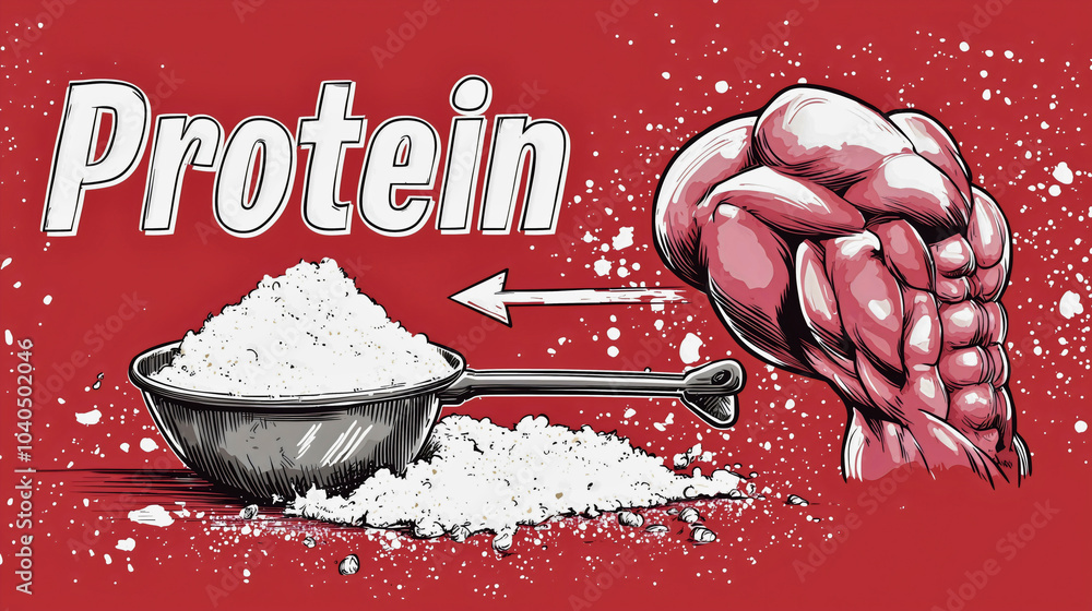 Proteins for big and strong muscles, a protein scoop that contributes ...