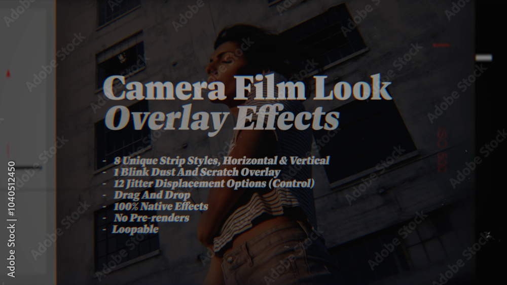 Camera Film Look Animated Overlay Effects, Organic Film Frame Jitter ...