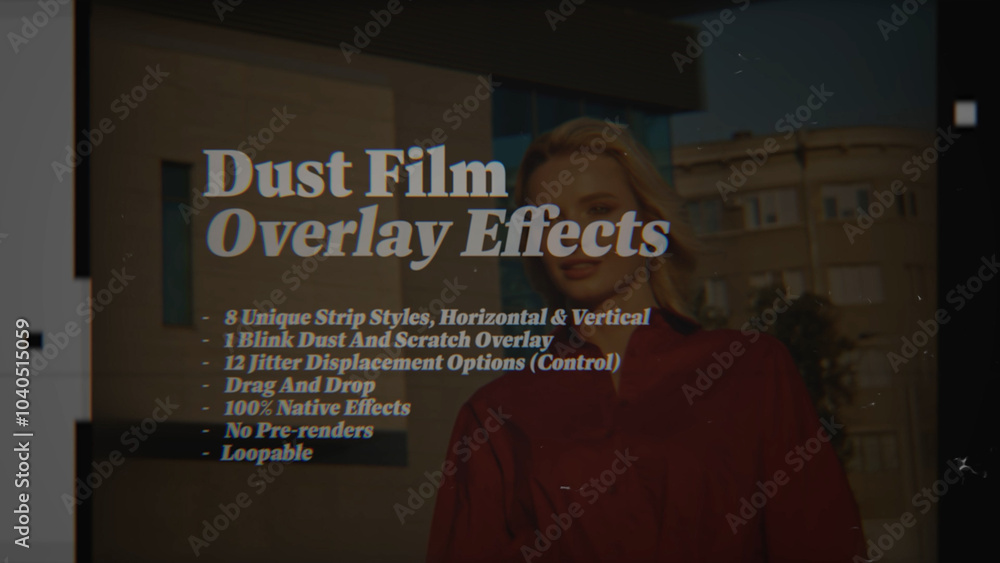 Dusty Film Animated Overlay Effects, Organic Film Frame Jitter Overlays ...