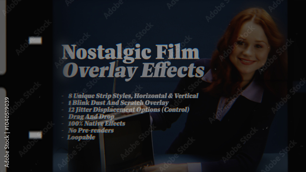 Nostalgic Film Animated Overlay Effects, Organic Film Frame Jitter ...