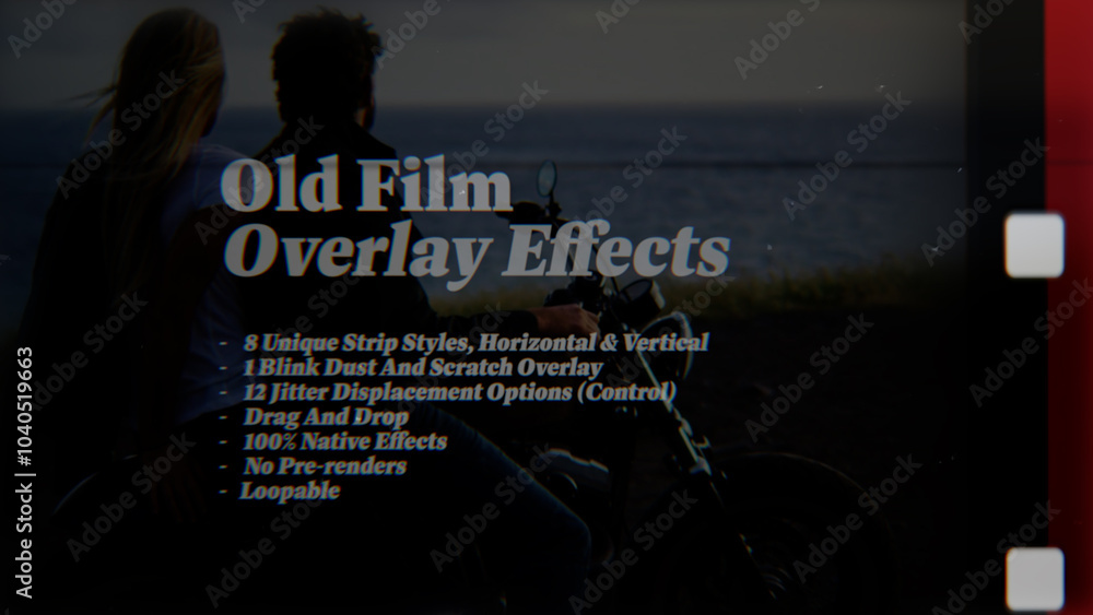 Old Film Animated Overlay Effects, Organic Film Frame Jitter Overlays ...