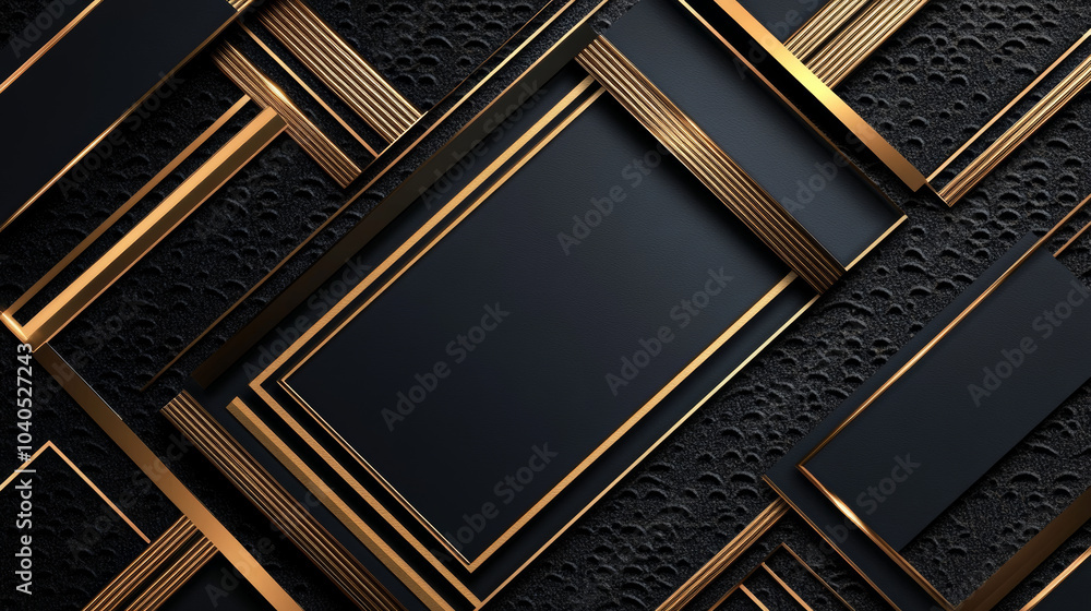 A premium gold and black name card and business card featuring a ...