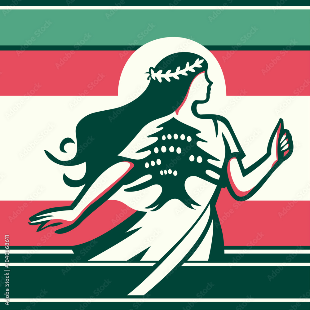 Lebanon Spirit: Lady of Cedar. Minimal and Bold design. Lebanese ...