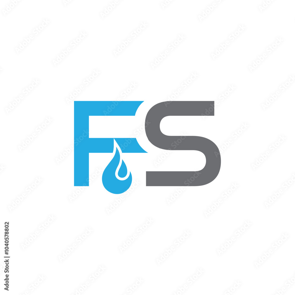 fs logo vector design, initial fs letter logo. Letter FS logo design ...