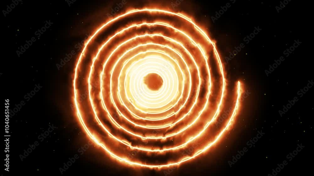 Spiral Fire Ring Burning Transition-Outer Space sci-fi background ...