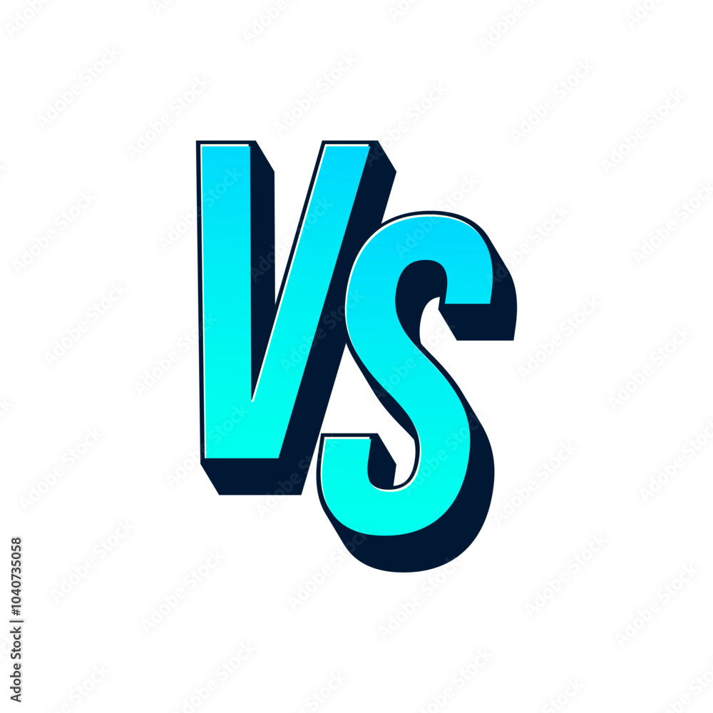 Versus vs screen banner for battle or comparison Versus blue glowing 3d ...
