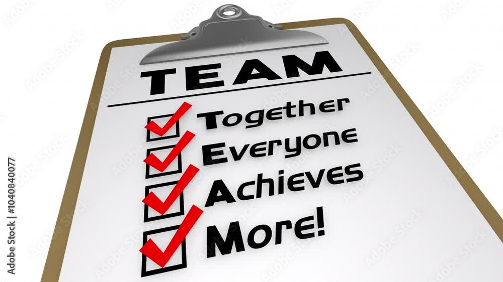 Team Together Everyone Achieves More Teamwork Phrase Motivation ...