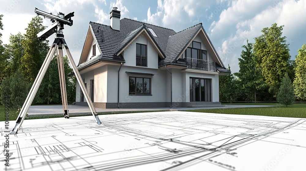 Simple Style Front View Icon of a Surveyor: A Clean and Minimalist ...