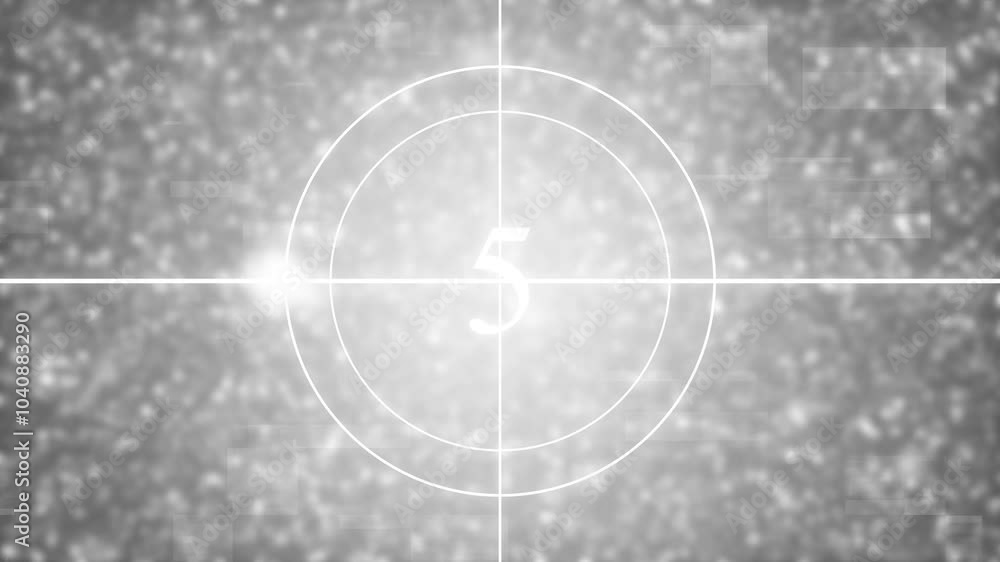 neon countdown time set to 10 to 01. abstract grid line with circular ...