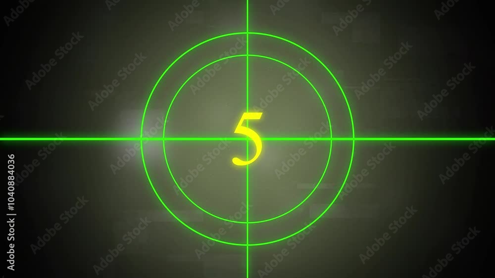 neon countdown time set to 10 to 01. abstract grid line with circular ...
