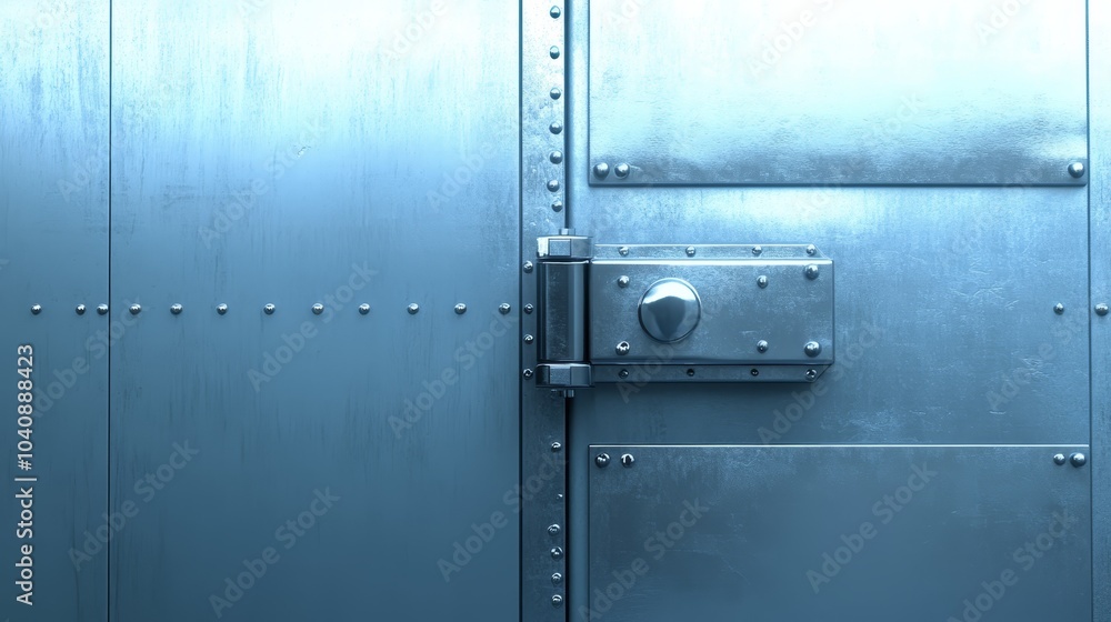 Sturdy metal door with secure lock, ensuring safety and protection for ...
