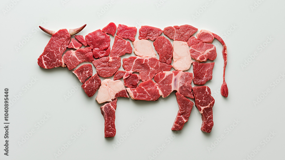 Photo & Art Print Meat Cow: A unique and eye-catching image of a cow ...
