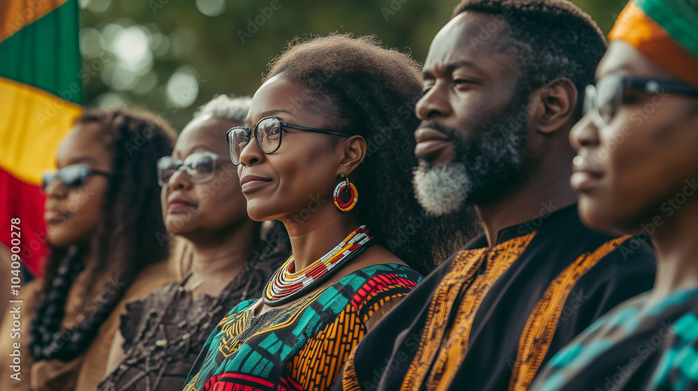 Black Awareness Day, a group of people of different ages and ...