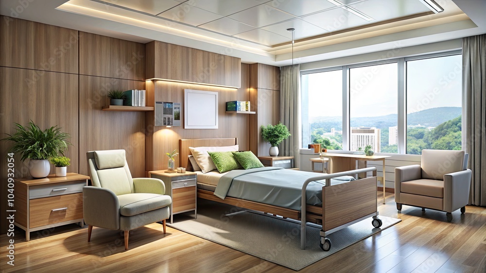 Modern Hospital Suite Interior Design, Comfortable Patient Room ...