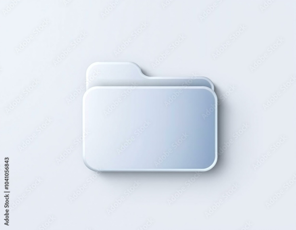 Modern Folder Icon Illustration - File Management, Digital Storage ...